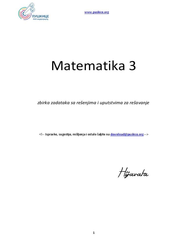 Matematika 3 Zbirka | PDF