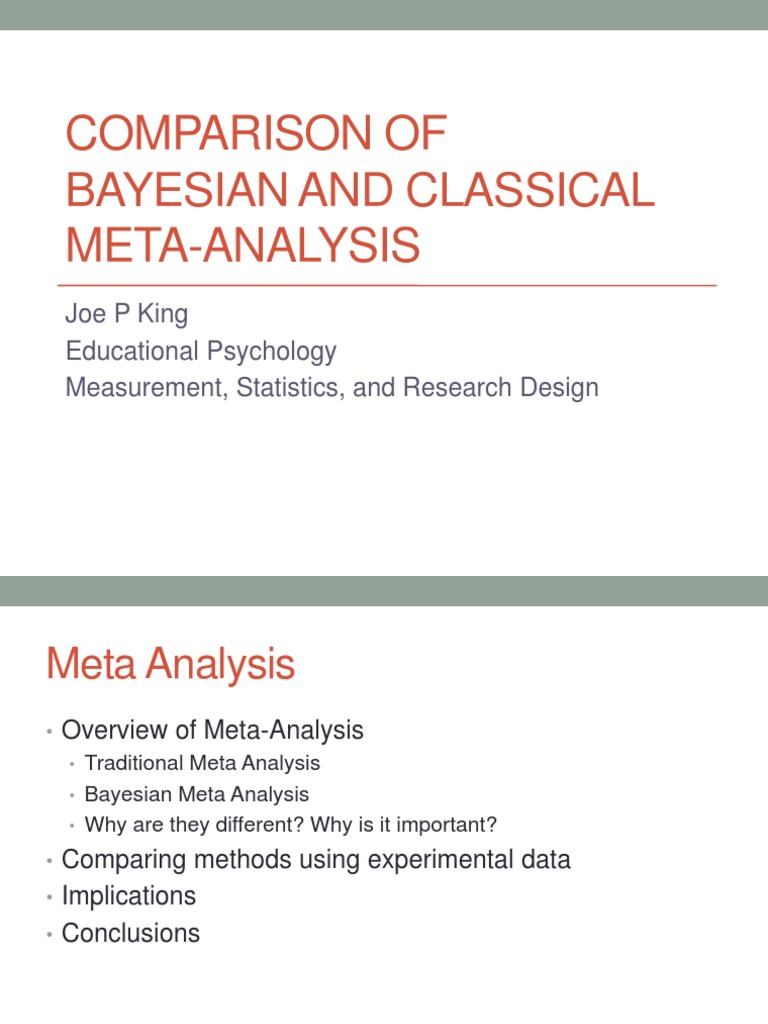 Comparison of Bayesian and Classical Meta-Analysis-Powerpoint | PDF | Meta Analysis | Statistics