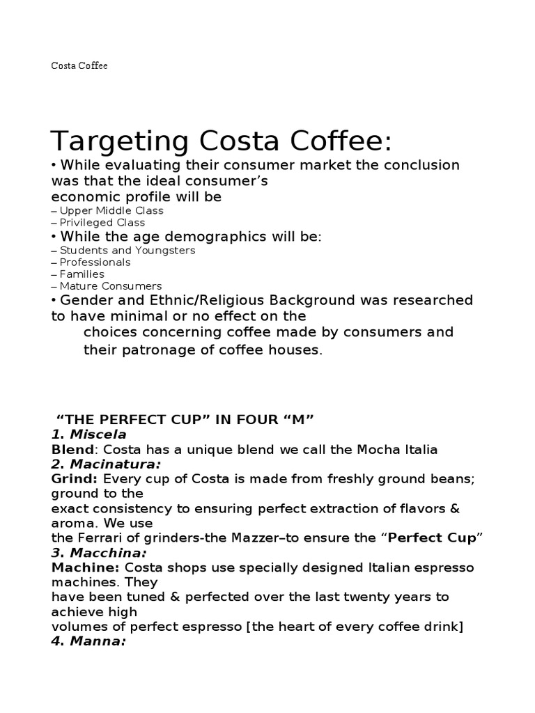 Costa Coffee | PDF | Starbucks | Loyalty Program