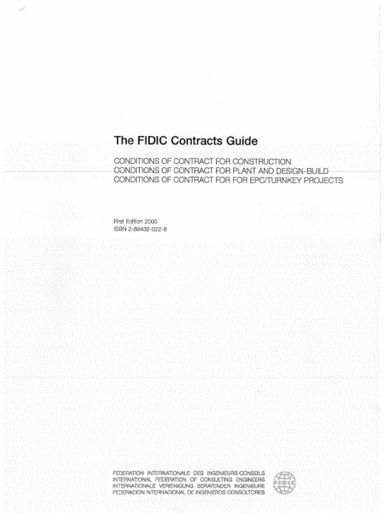 The Fidic Contracts Guide | PDF