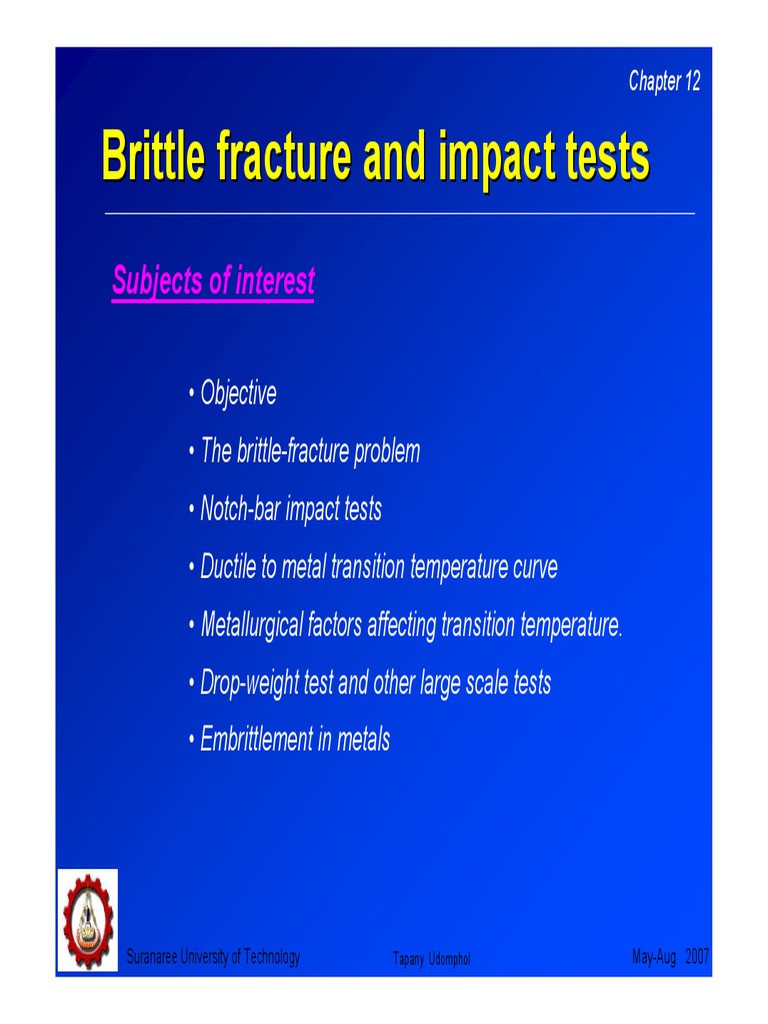 Brittle Fracture and Impact Testing | PDF
