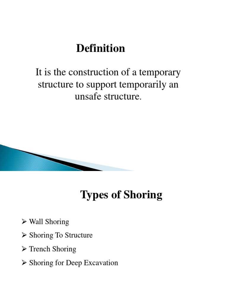 Shoring Techniques for Construction | PDF