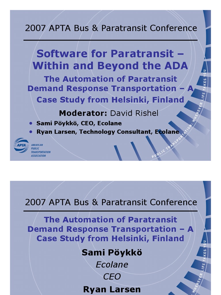Automating Paratransit: Helsinki Case Study | PDF | Automation | Bus