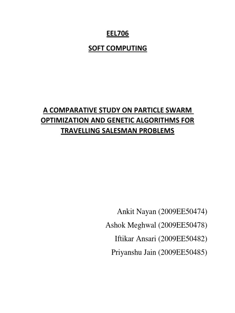 Comparing The Performance Of Particle Swarm Optimization And Genetic Algorithms For Solving