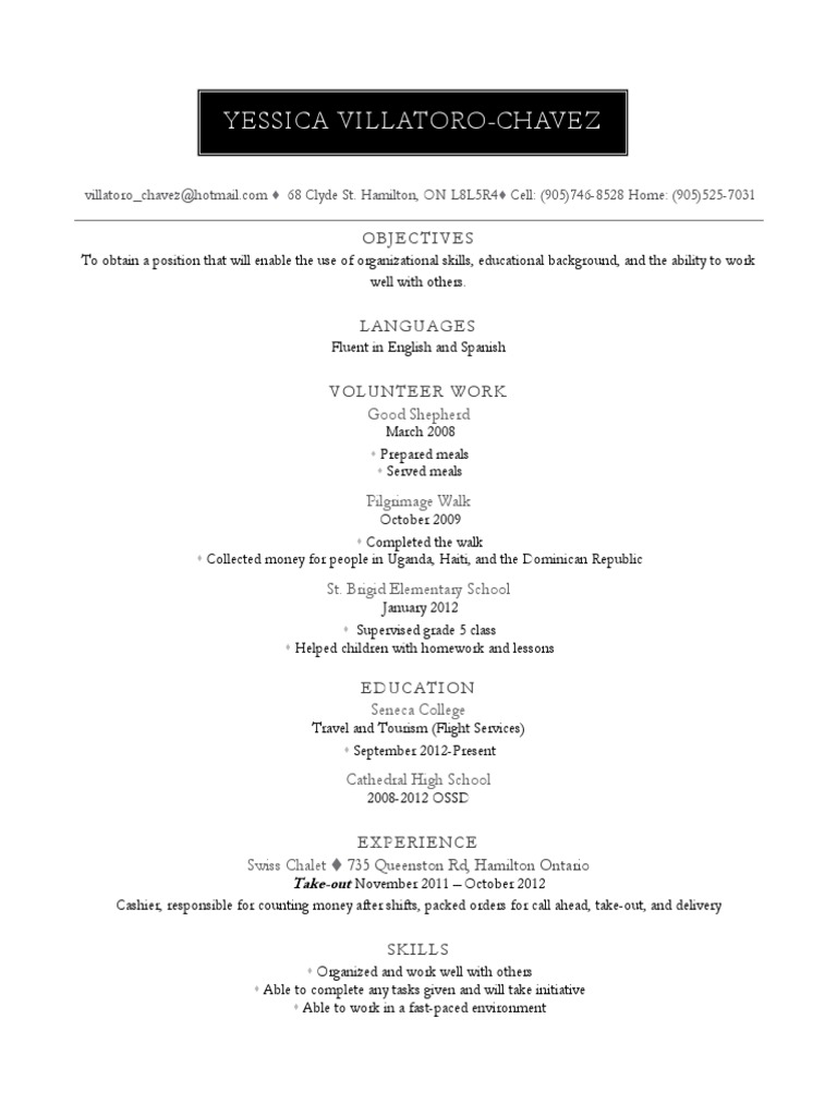 Yessica Villatoro-Chavez Resume | PDF