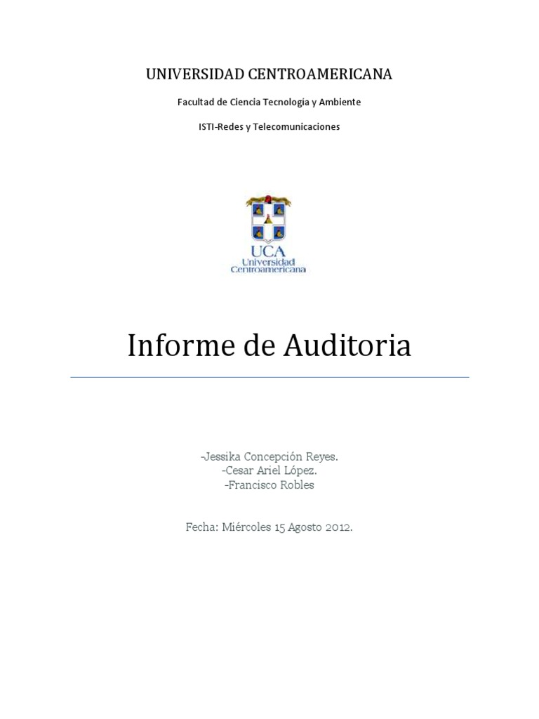 Informe de Auditoria Informatica A La Empresa Atoland SA PDF | PDF ...