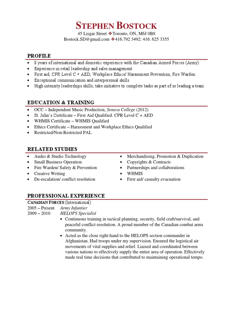 Stephen Bostock Complete Resume | PDF | Leadership | Business