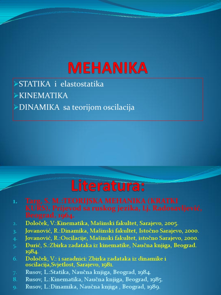 MEHANIKA Statika | PDF