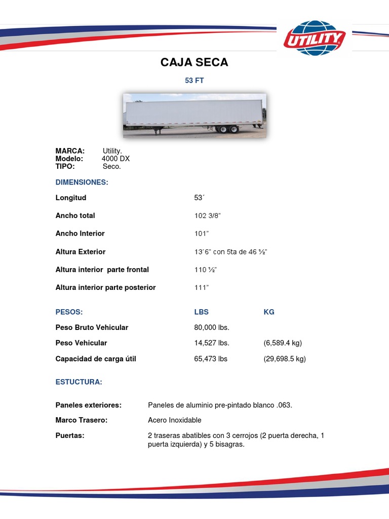 Caja Seca 53ft | PDF
