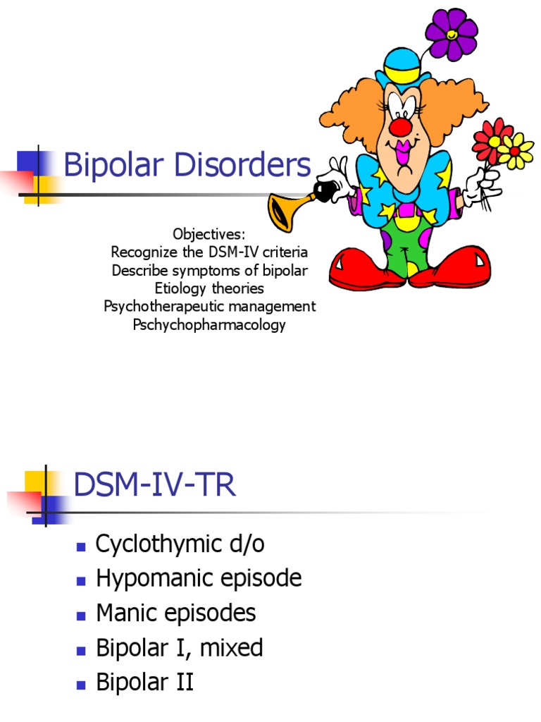 Bipolar Disorders Powerpoint | Bipolar Disorder | Mania