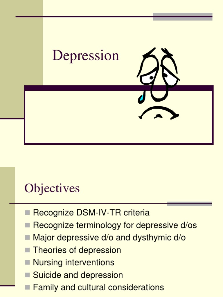 Depression Powerpoint | Major Depressive Disorder | Depression (Mood)