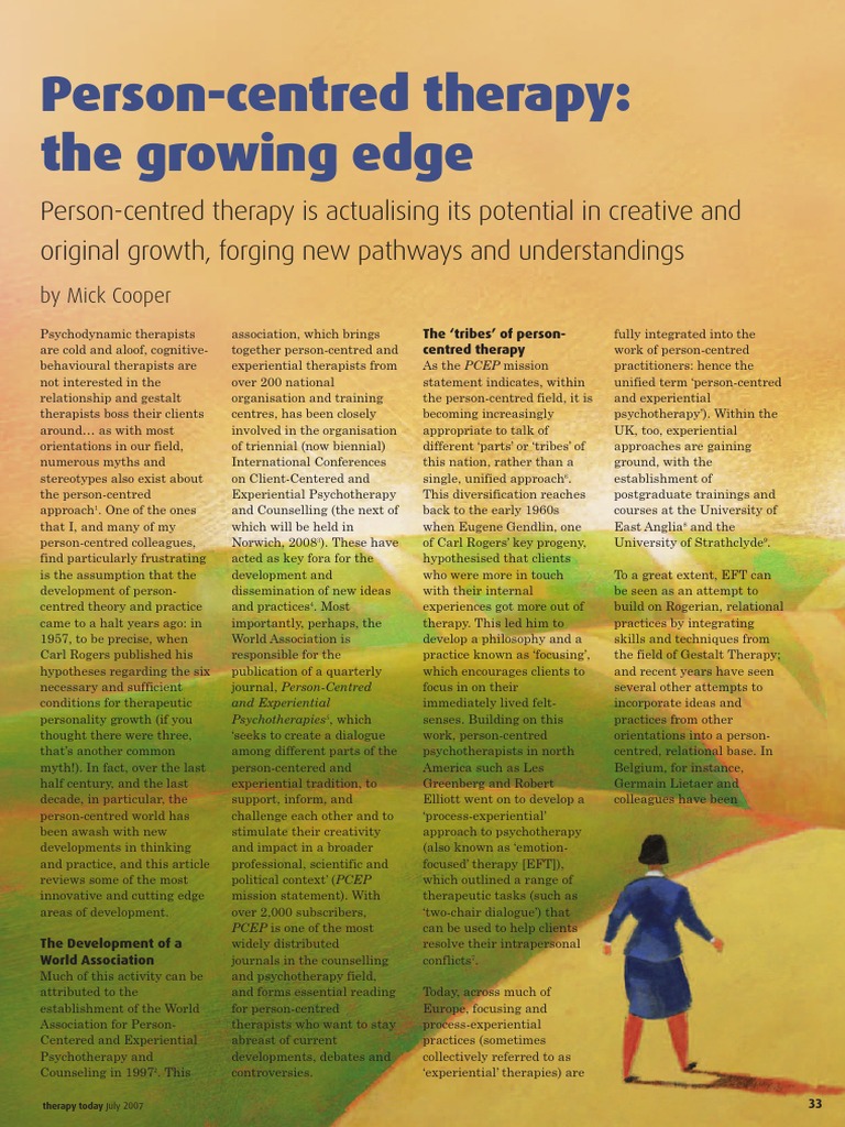Person-Centred Therapy The Growing Edge | PDF | Psychotherapy | Therapy