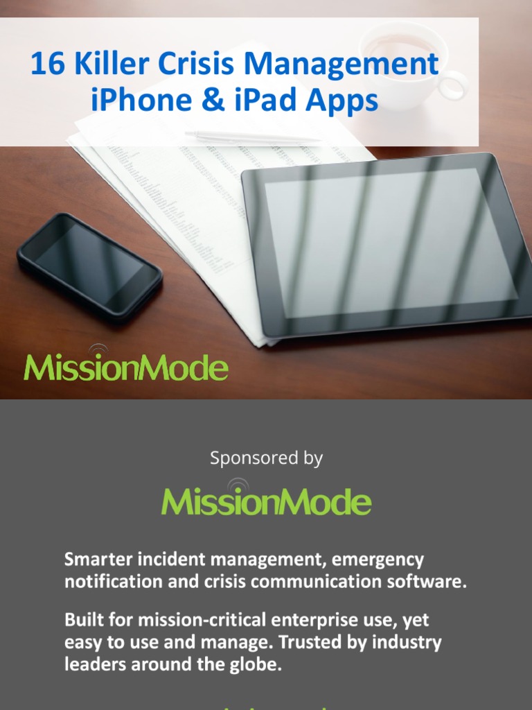 16 Killer Crisis Management Apps For Iphone and Ipad | PDF | Crisis ...