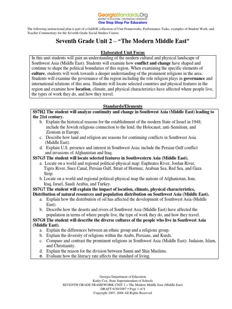 Ss GR 7 Unit 2 | PDF | Middle East | Iran