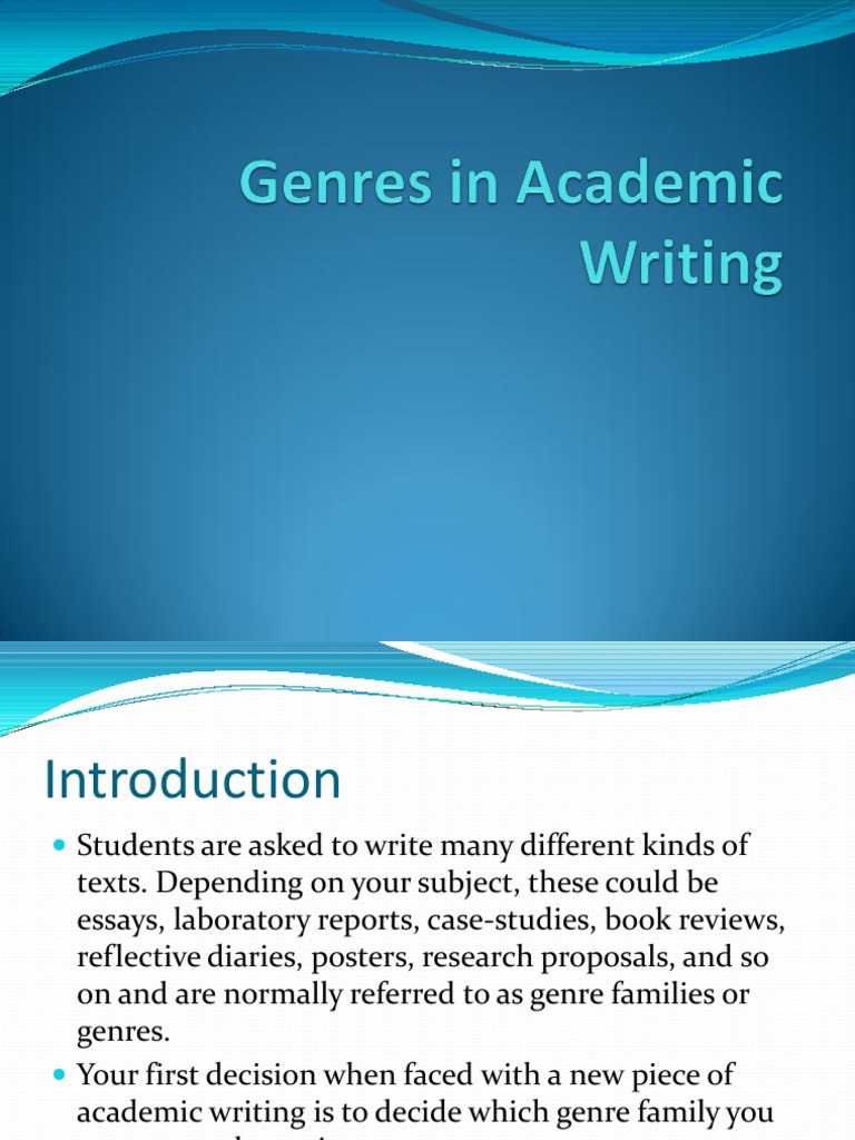 Genres in Academic Writing | PDF | Essays | Understanding