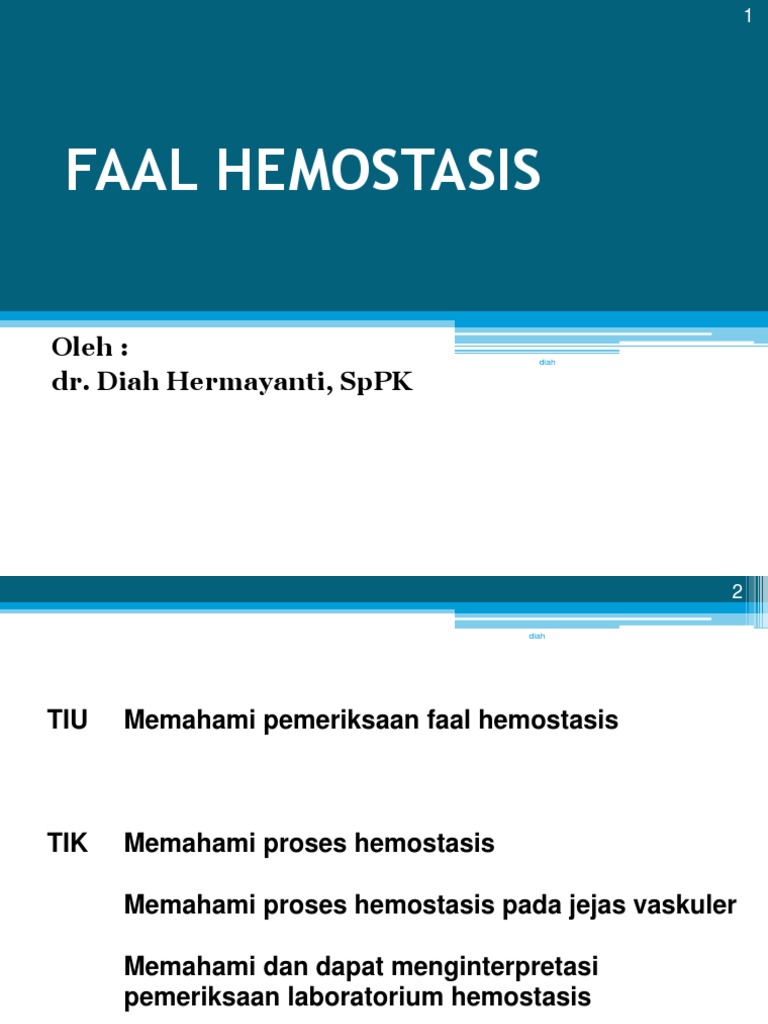 Faal Hemostasis | PDF