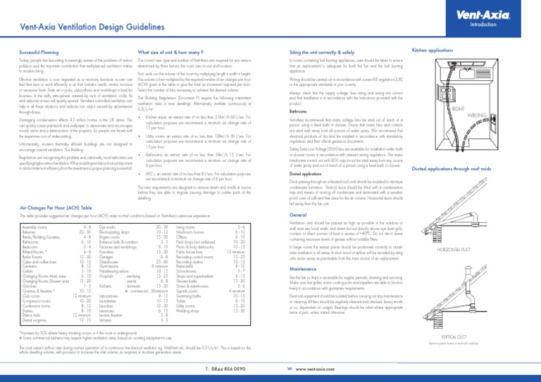 Ventilation Design Guidelines for Homes | PDF | Ventilation ...
