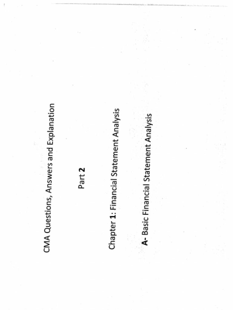 Cma Chapter 1 - Part 2 | PDF