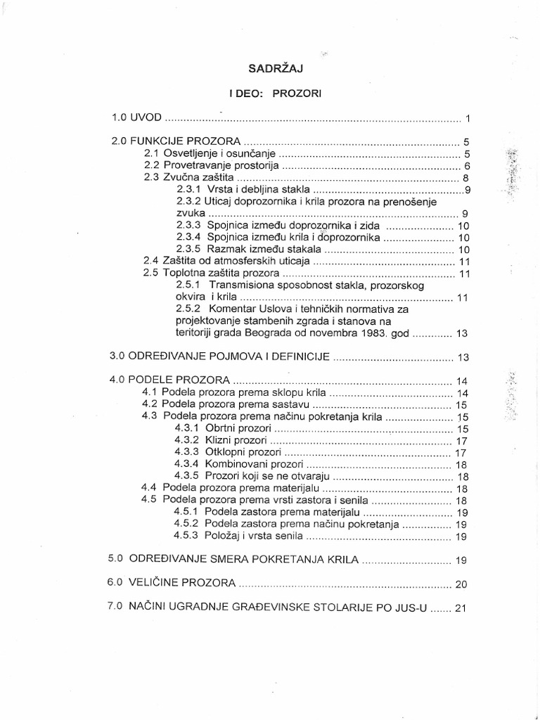 Prozori I Vrata | PDF