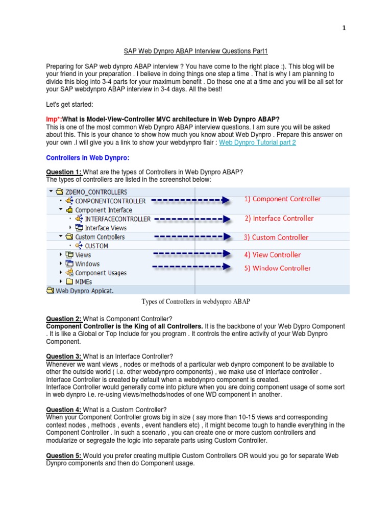 What Is Model-View-Controller MVC Architecture in Web Dynpro ABAP? | PDF | Model–View–Controller ...