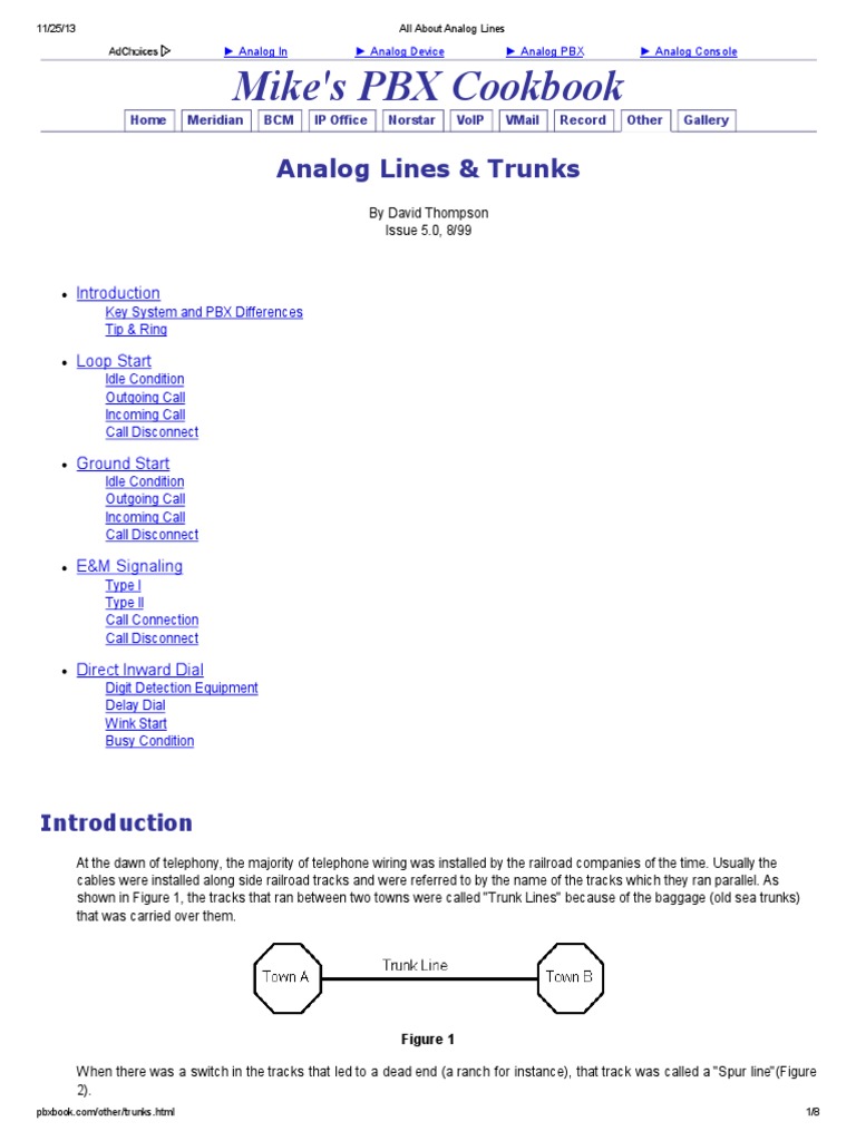 All About Analog Lines | PDF | Telephone | Telephone Exchange