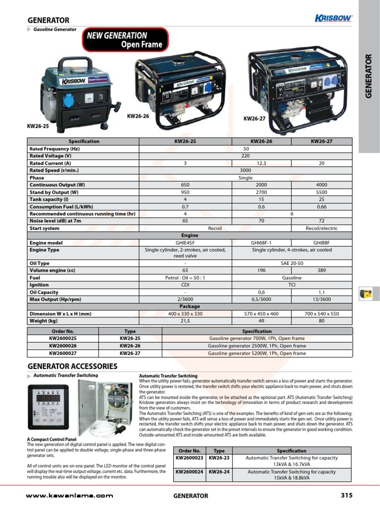 Gasoline Generator | PDF | Electric Generator | Gasoline
