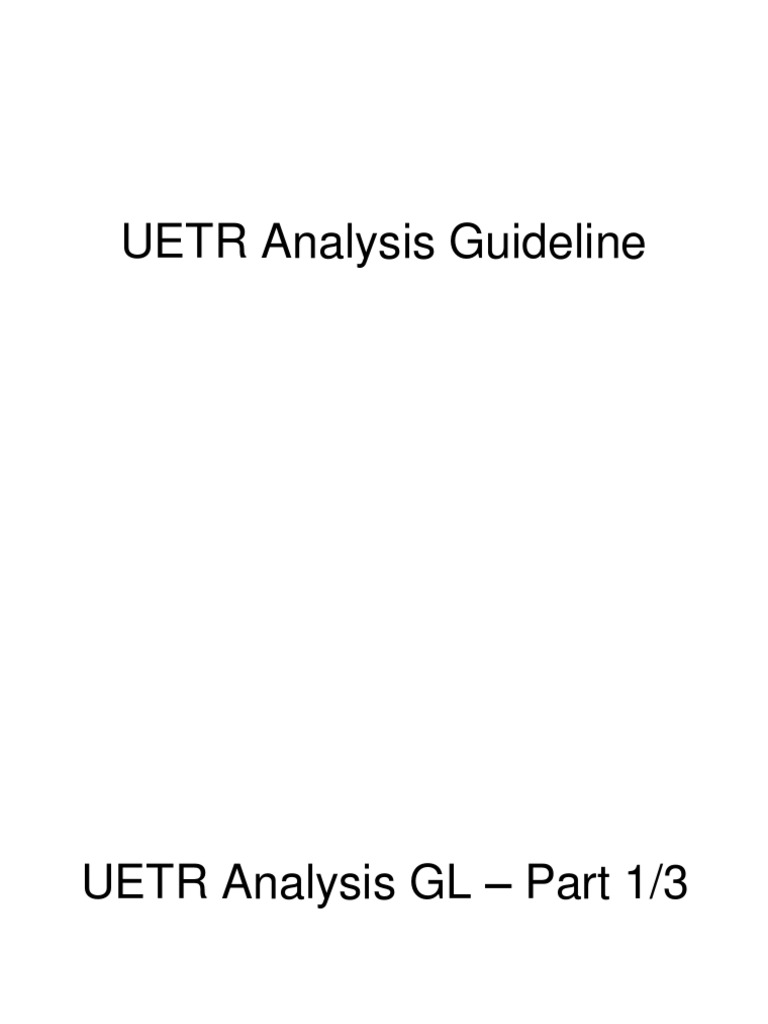 UETR Analysis Guideline | PDF | Communications Protocols | Computer Network