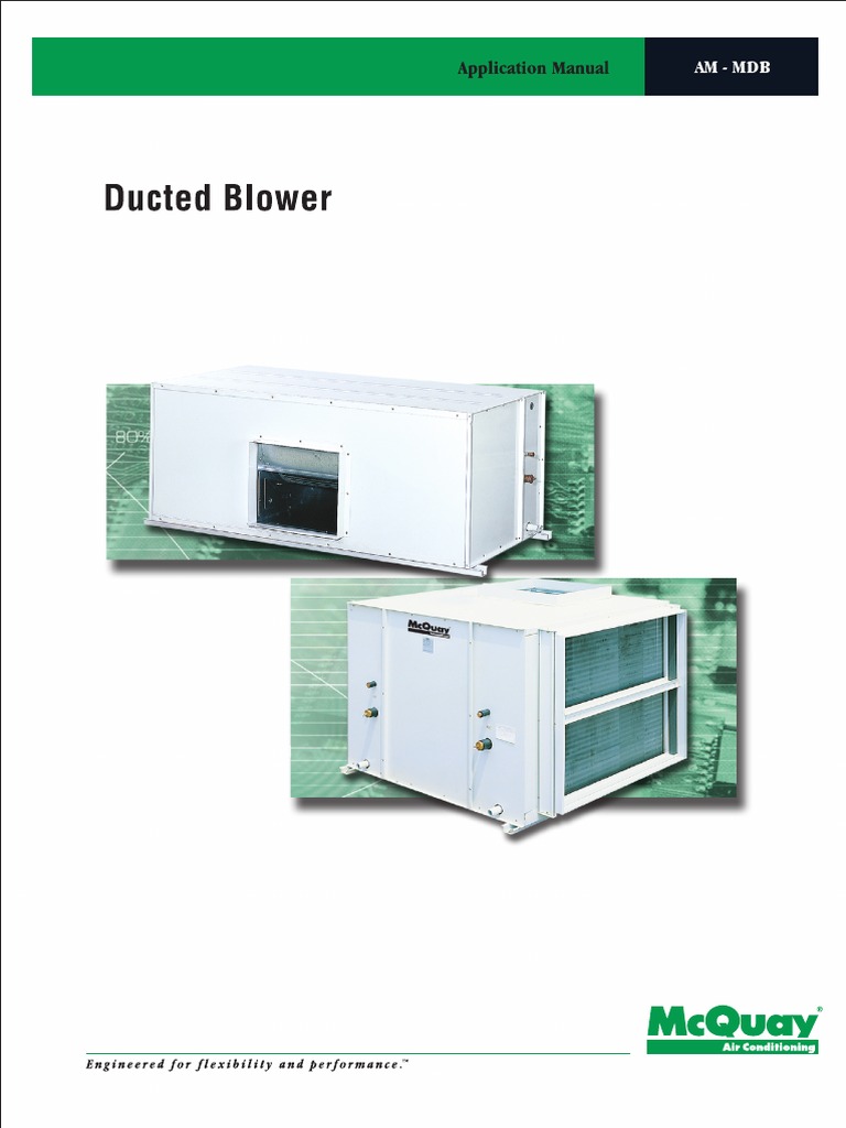 McQuay SB | PDF | Duct (Flow) | Thermal Insulation