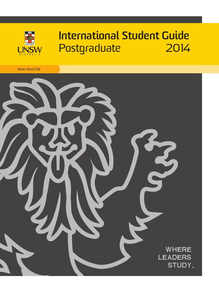 Unsw PG 2014 Lores | PDF | Postgraduate Education | Academic Degree