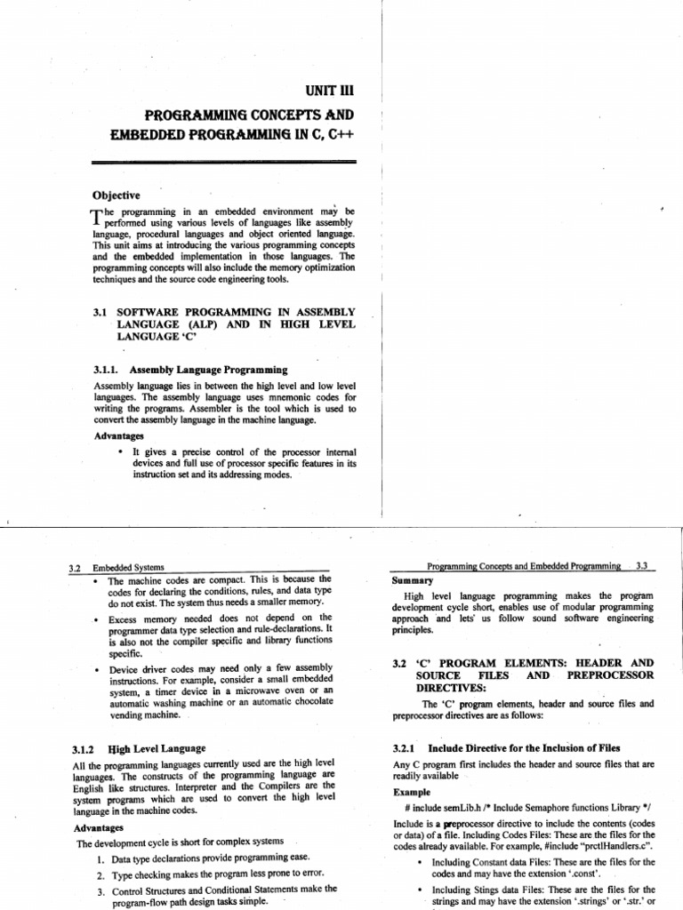Unit Iii Programittinc Concepts AND Embedded Programming IN C, C++ | PDF | Method (Computer ...