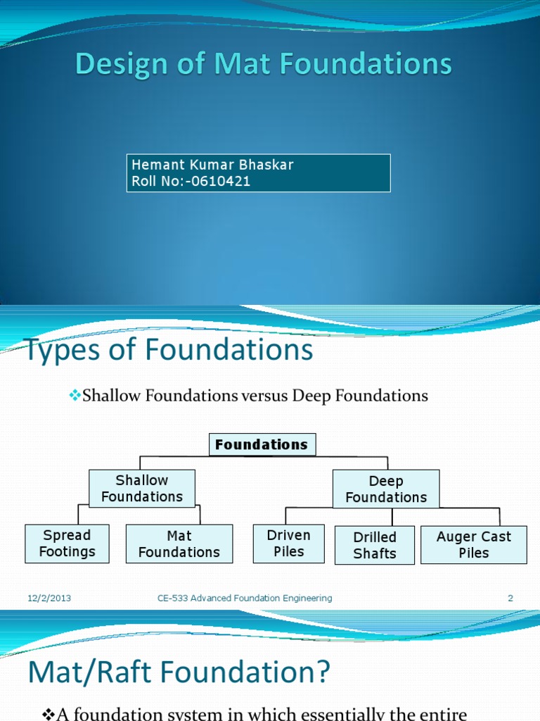 Mat Foundation Design Guide | PDF | Foundation (Engineering) | Deep ...