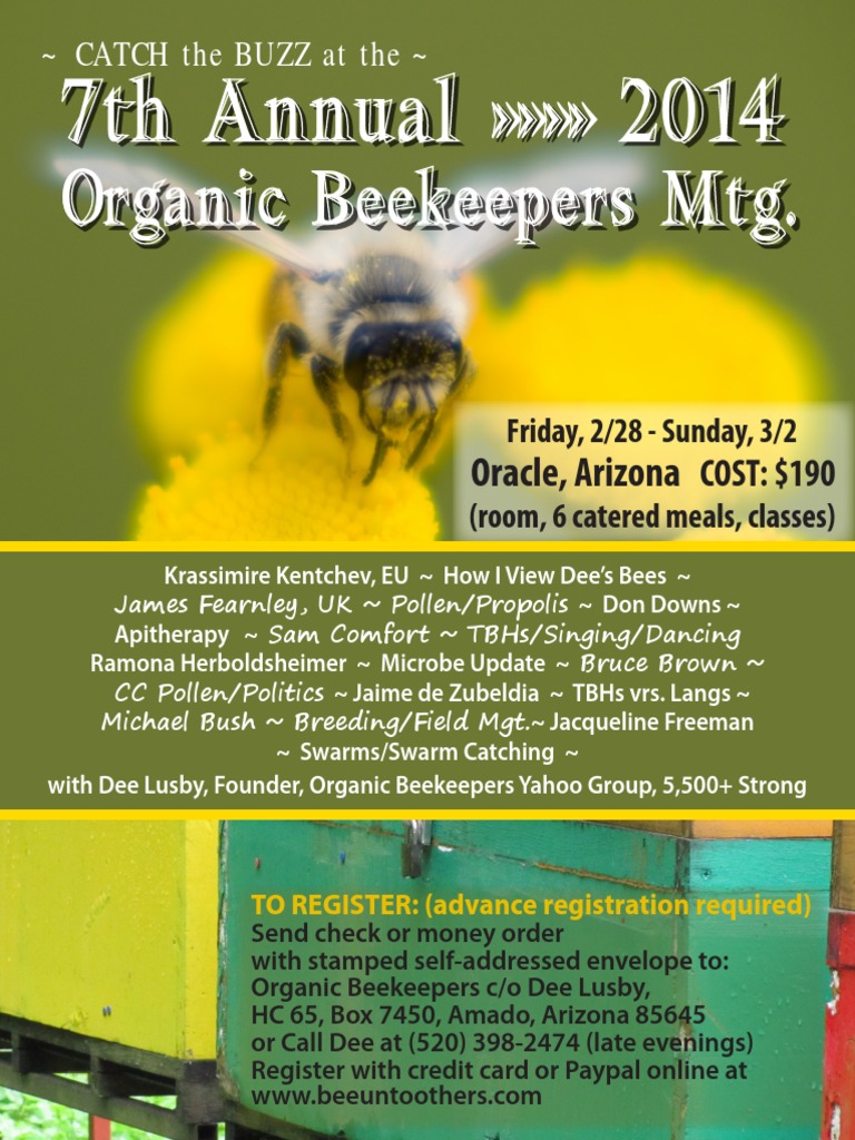 2014 Organic Beekeepers Meeting Info | PDF | Art