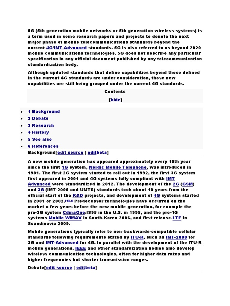 4G IMT-Advanced | PDF | 4 G | 3 G