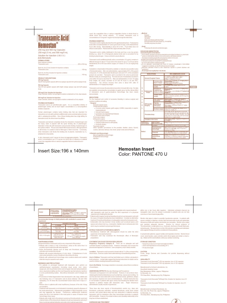 Hemostan LineInsert - Asean 2010 | PDF | Thrombosis | Coagulation