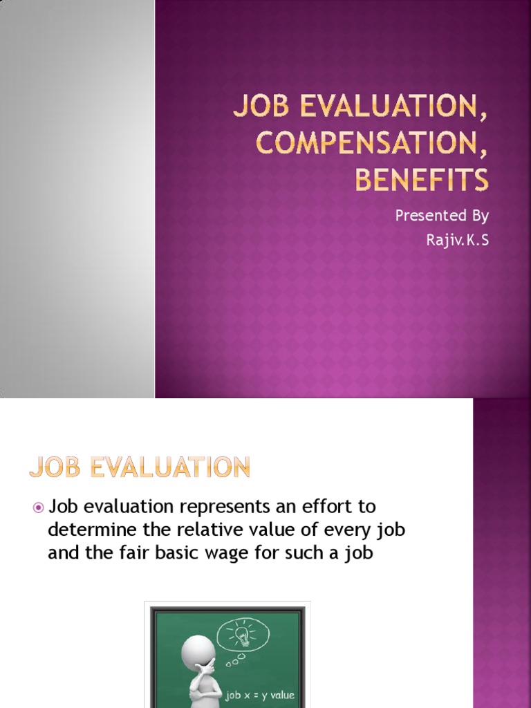 Job Evaluation, Compensation | PDF | Welfare | Employment