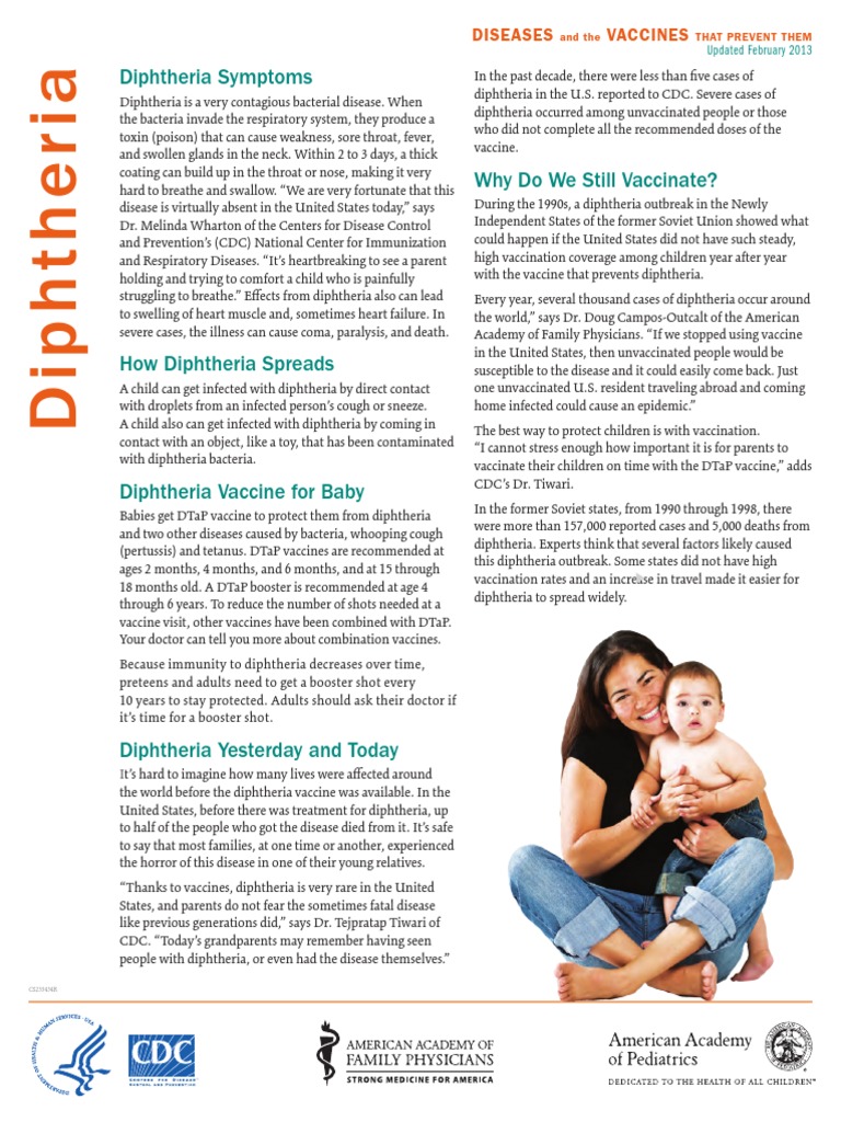Diphtheria: Symptoms, Spread, and Vaccination | PDF | Vaccines | Animal ...