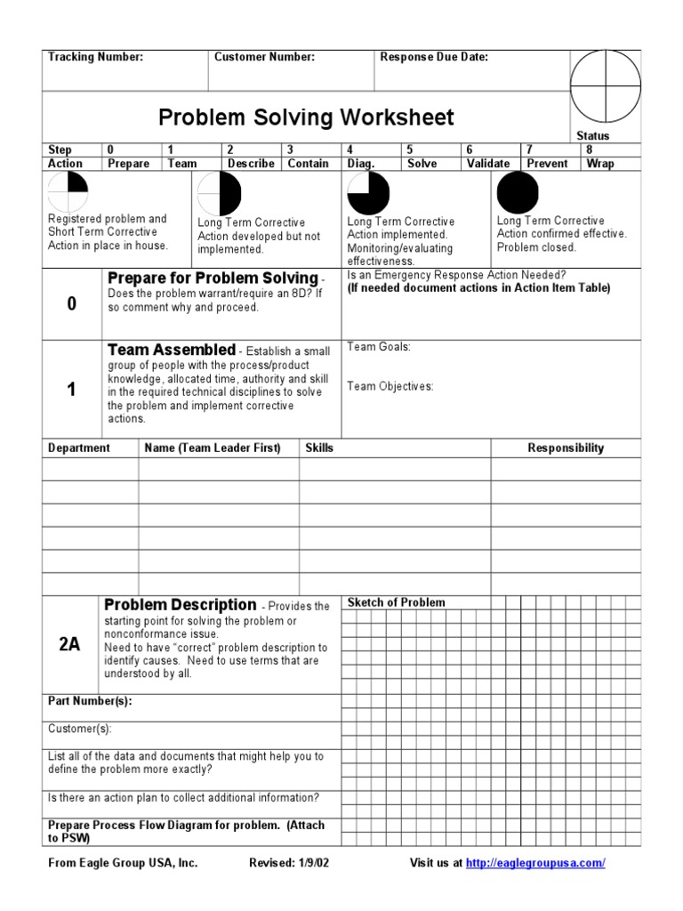 8D Problem Solving Form | PDF | Problem Solving Skills | Applied ...