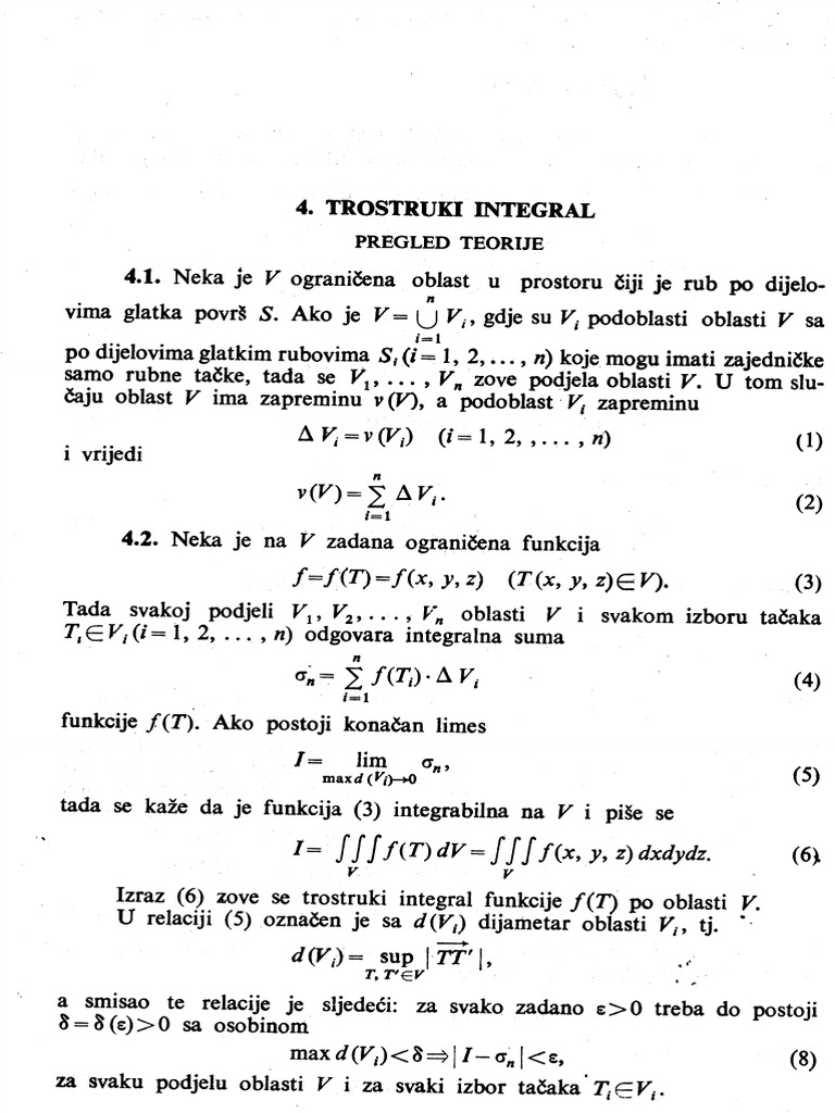 Trostruki Integrali Zbirka Rjesenih Zadataka | PDF
