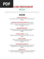 Nustro Steakhouse Menu Overview | PDF | Sauce | Salad