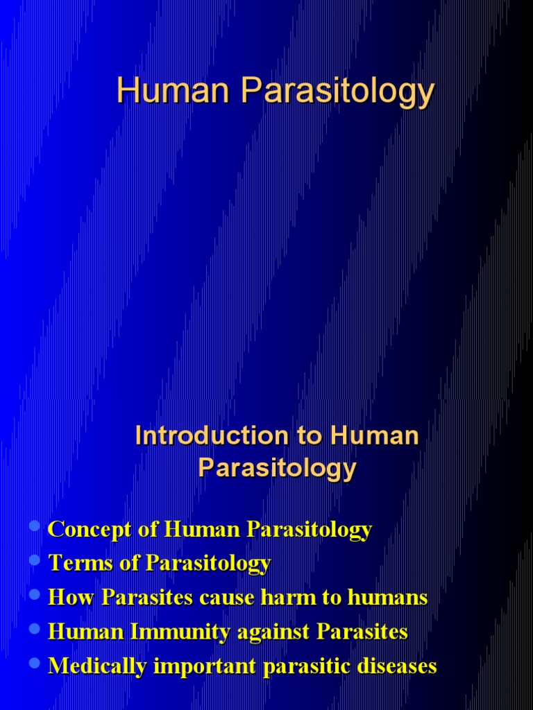 Human Parasitology Slides Intro | PDF | Parasitism | Parasitology