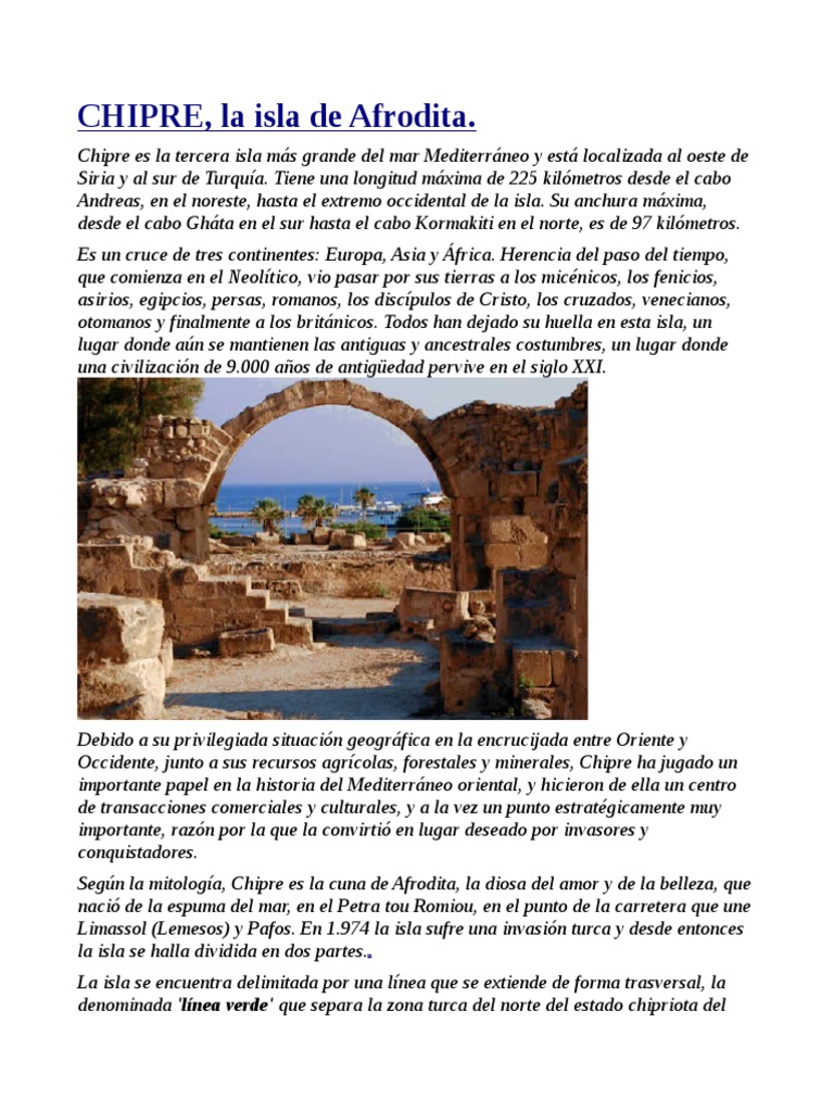 Chipre La Isla de Las Diosas | PDF | Chipre