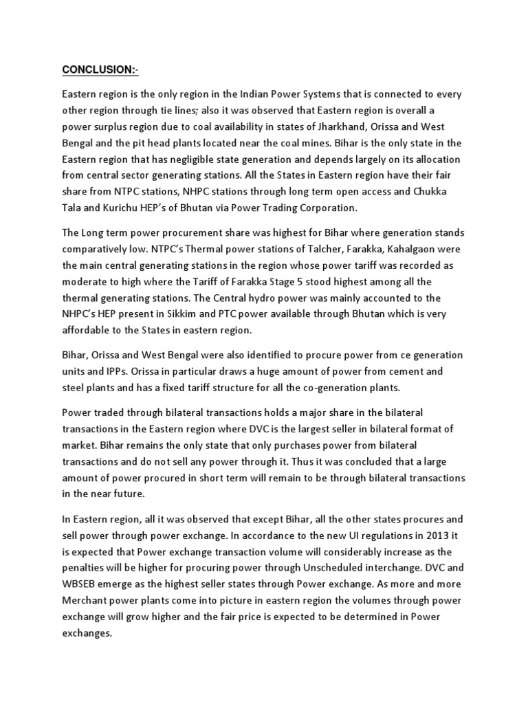 Conclusion | PDF | Electrical Grid | Electric Power