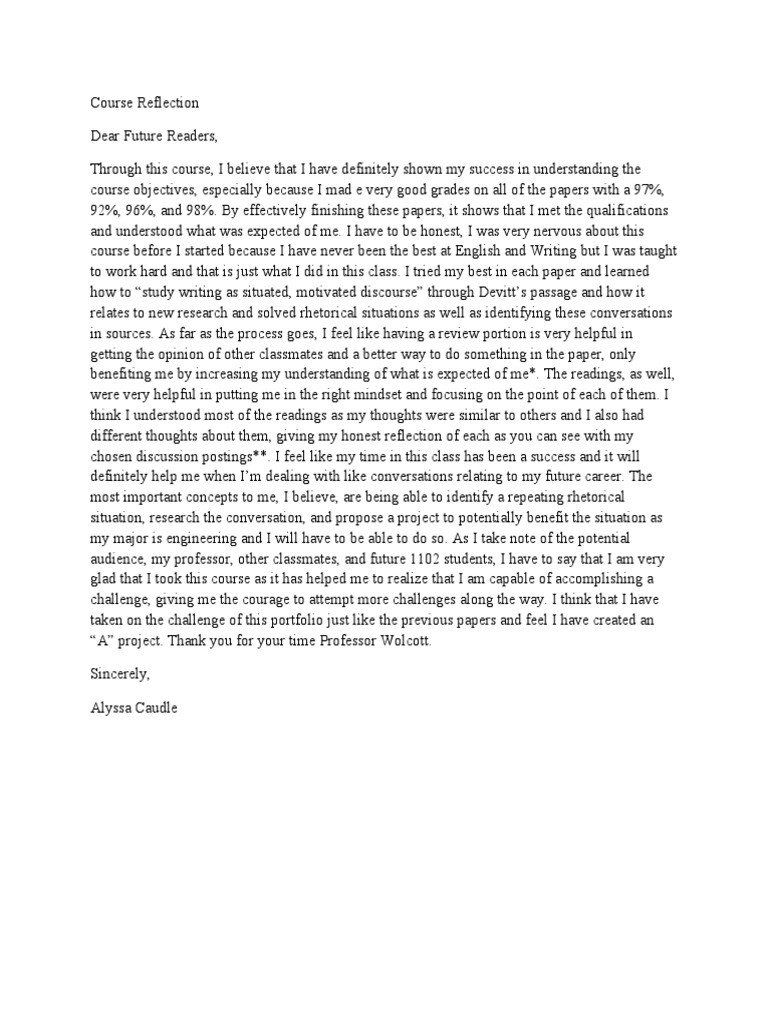 Course Reflection | PDF