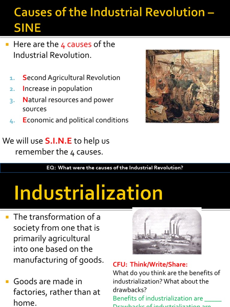 WebNotes - 2013 - Causes of Industrial Revolution | PDF | Industrial ...