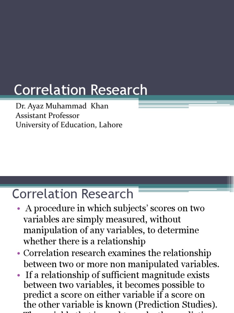 Correlation Research: An Overview of Methodology, Tools, Techniques, and the Calculation and ...