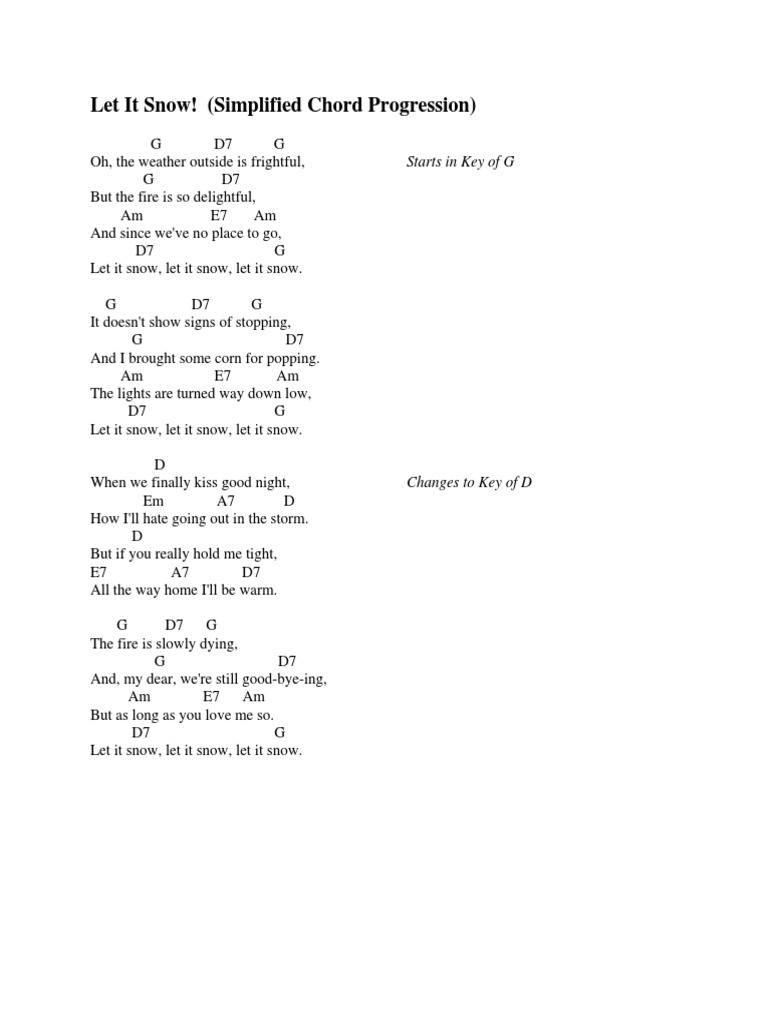 Let It Snow Chords Guitar