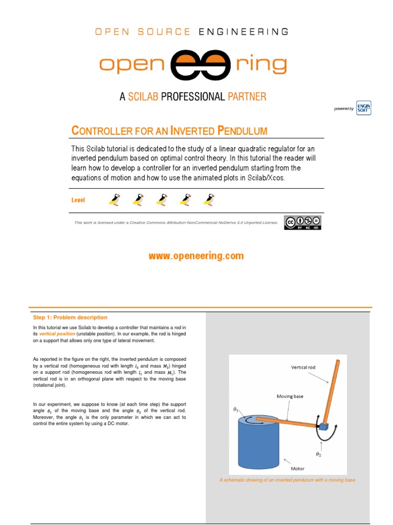 Inverted Pendulum | PDF | Nonlinear System | Kinetic Energy