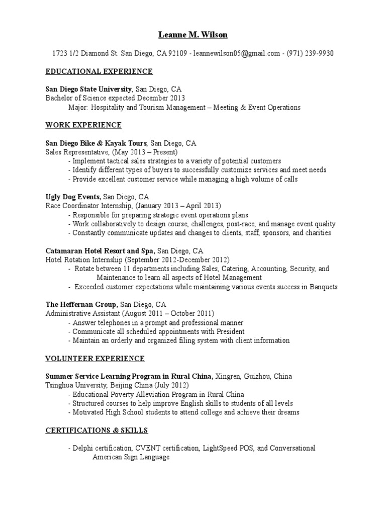 Leanne Wilson - Resume Amn | PDF