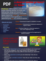 Effervescent Tablet Reaction Study | PDF | Experiment | Chemical Reactions