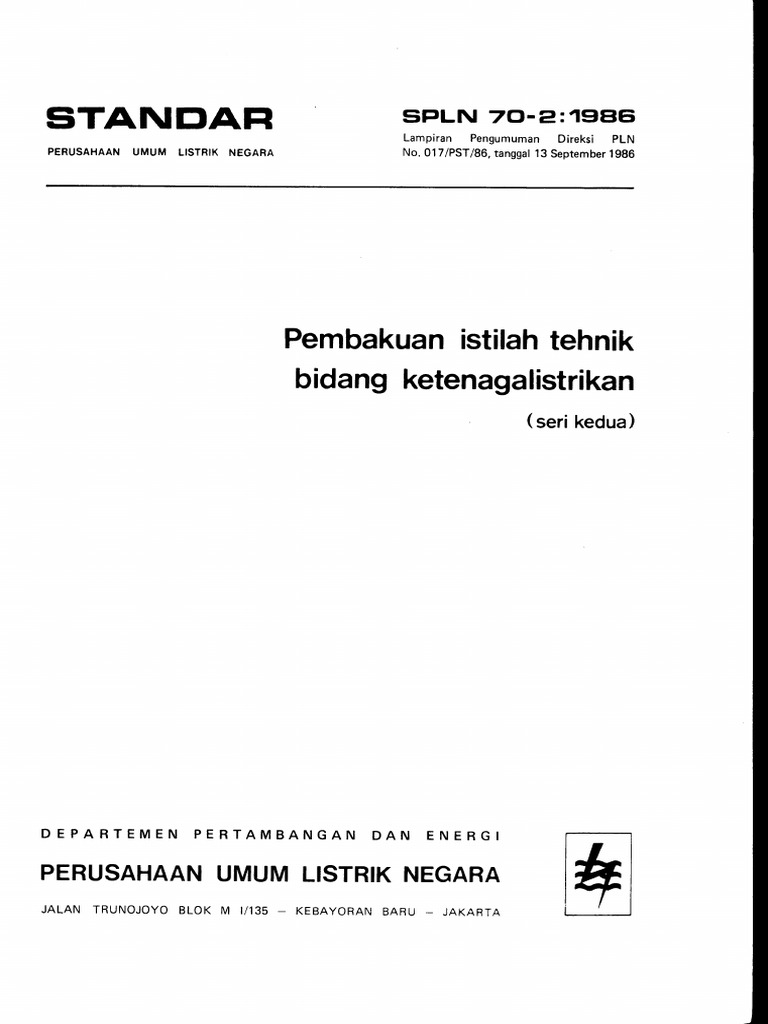 SPLN 70-2 - 1986 | PDF